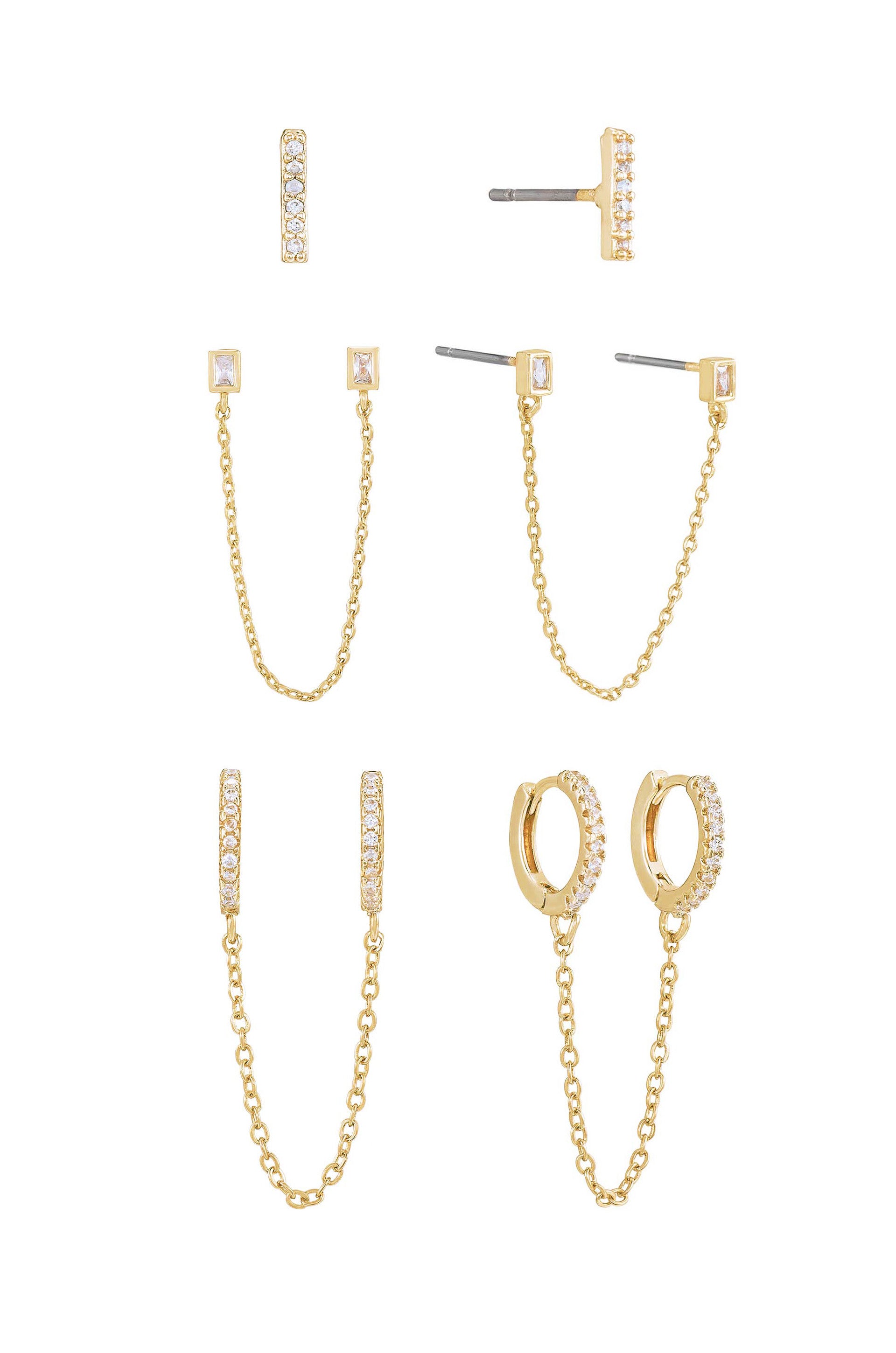 Chain Dangle and Stud Earring Set – Ettika Wholesale